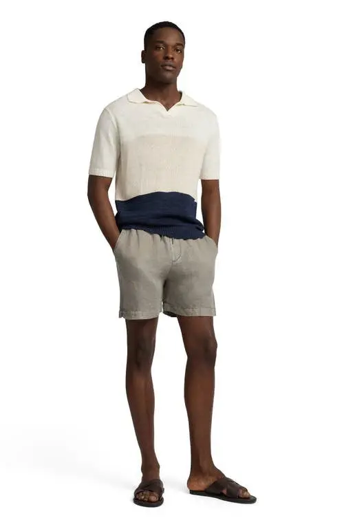 Onia Pigment Dye Linen Pull-on Short - Light Olive