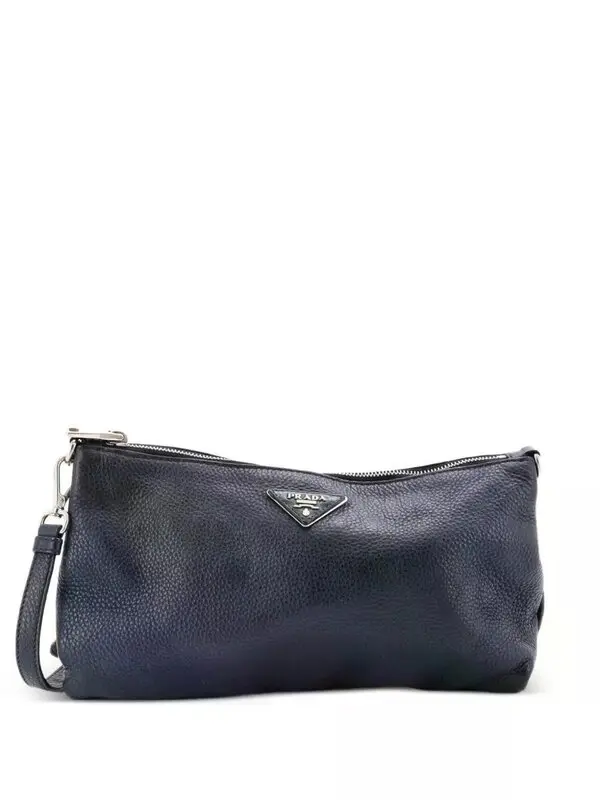 Prada Flat Zip Vitello Daino Mini Crossbody Bag