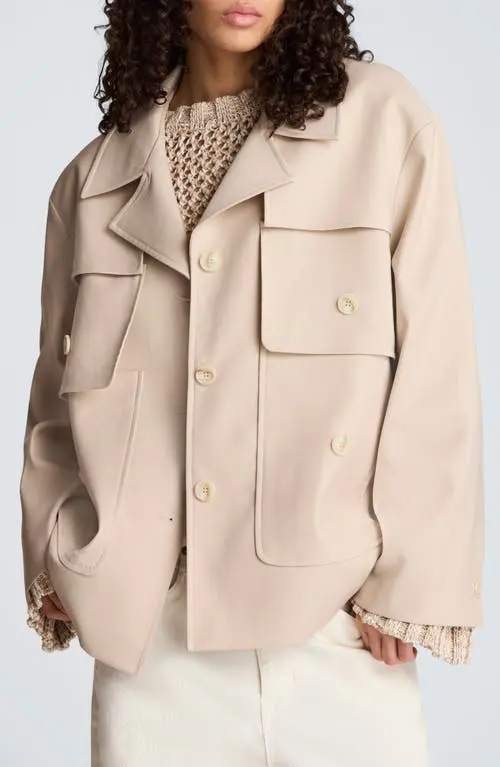 KENNETH COLE Twill Trench Jacket - Timeless Taupe
