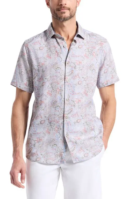 Robert Graham Windsong Floral Paisley Short Sleeve Button-up Shirt