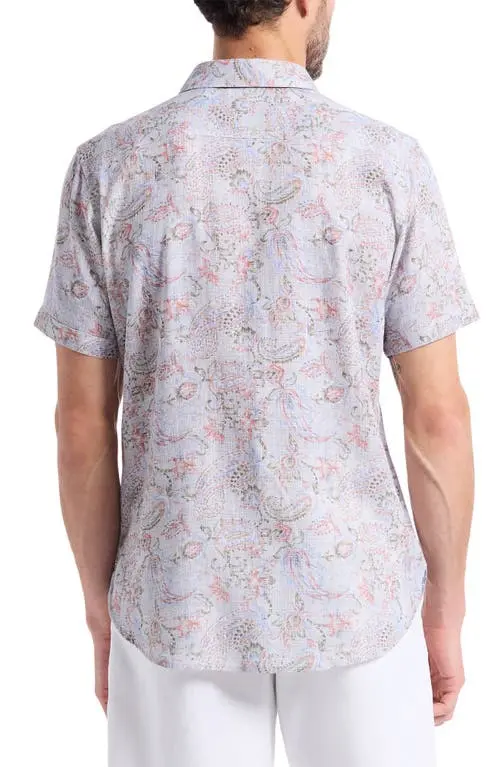 Robert Graham Windsong Floral Paisley Short Sleeve Button-up Shirt