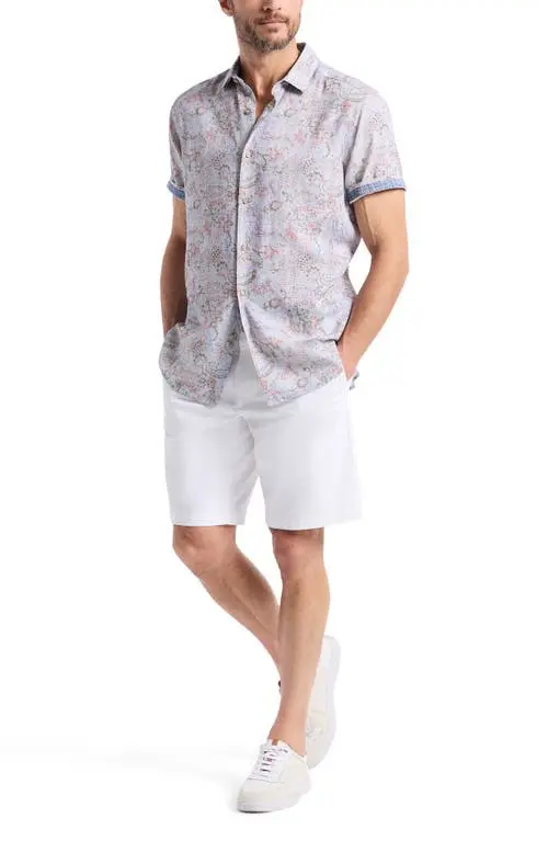 Robert Graham Windsong Floral Paisley Short Sleeve Button-up Shirt