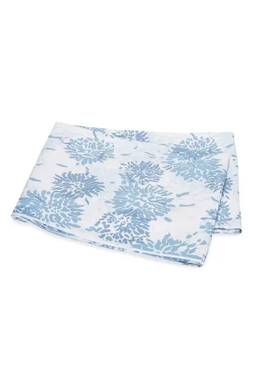 MATOUK Chrysanthemum 500 Thread Count Flat Sheet - Blue