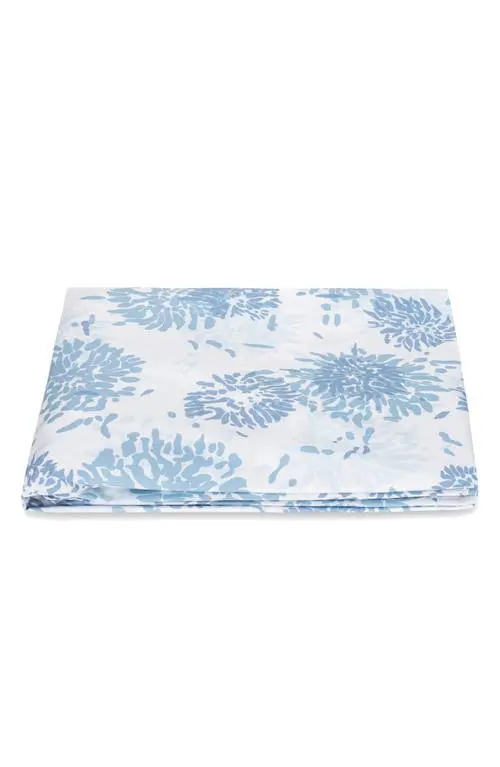 MATOUK Chrysanthemum 500 Thread Count Fitted Sheet - Blue