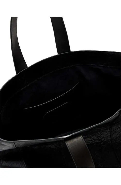 ALLSAINTS Ares Grain Leather Open Tote Bag - Black