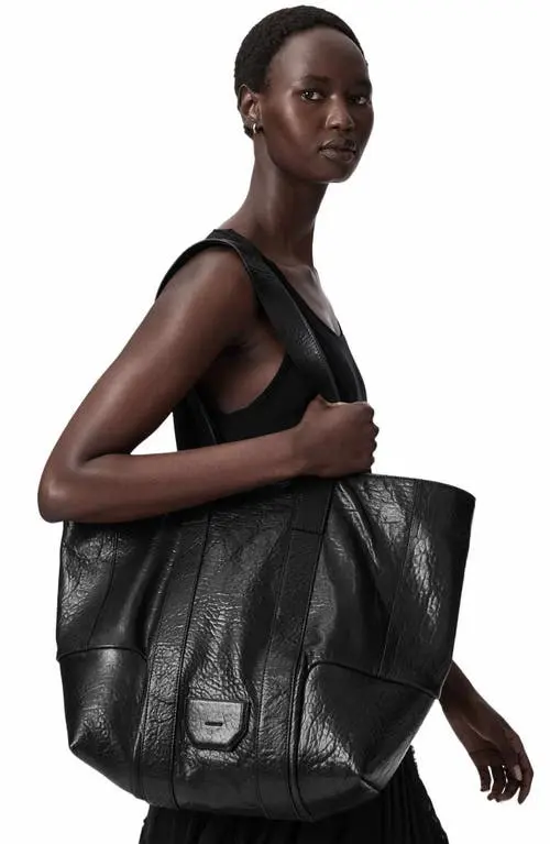 ALLSAINTS Ares Grain Leather Open Tote Bag