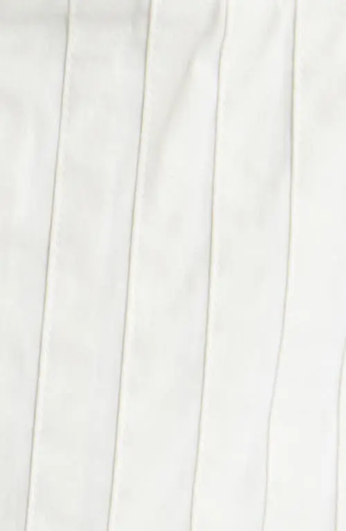 Line & Dot Oia Pleated Romper - White/blue