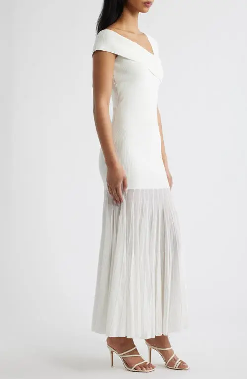 Line & Dot Rowan One-shoulder Knit Maxi Dress