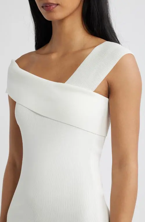 Line & Dot Rowan One-shoulder Knit Maxi Dress