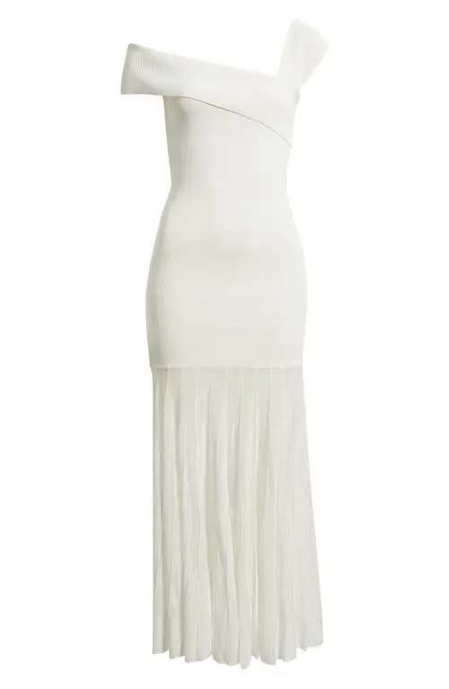 Line & Dot Rowan One-shoulder Knit Maxi Dress