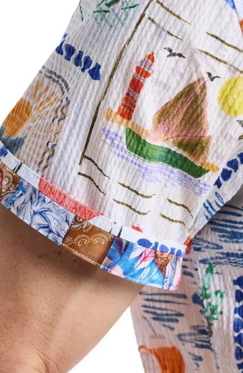 Robert Graham Isla Vista Short Sleeve Seersucker Button-up Shirt
