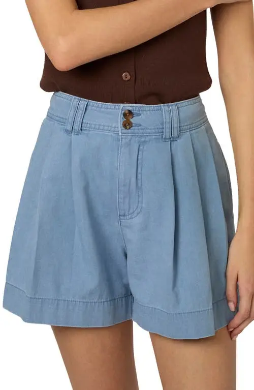 NOBODY'S CHILD Albie Pleated Denim Shorts