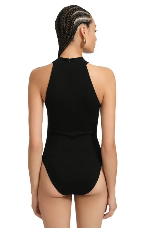 MARCELLA Doris Sleeveless Rib Bodysuit - Black