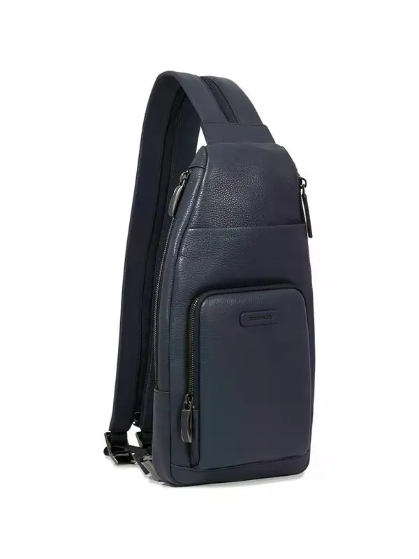 PIQUADRO Grained-leather Ipad Mini Sling Bag