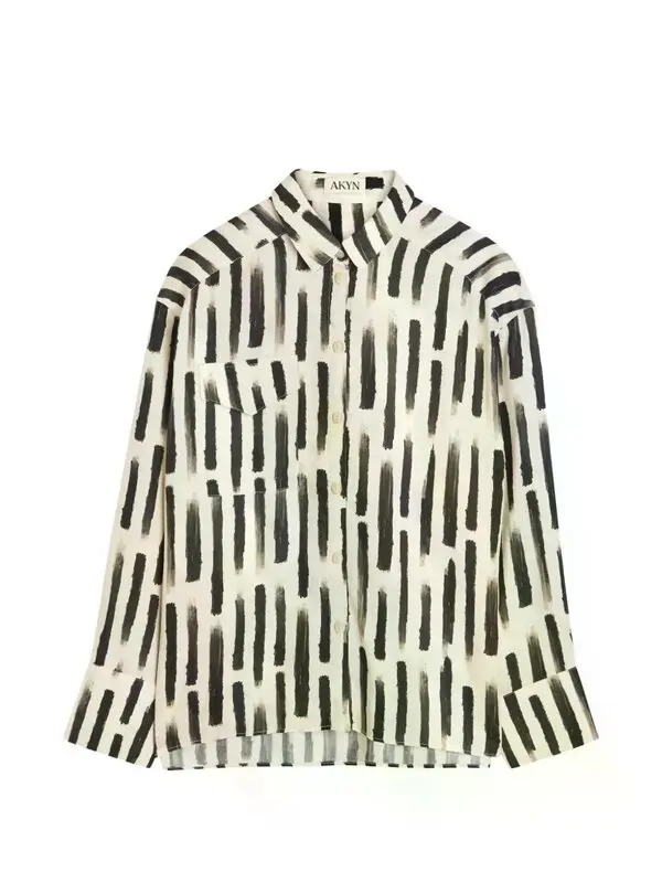 AKYN Robbie Brush Stroke Print Shirt