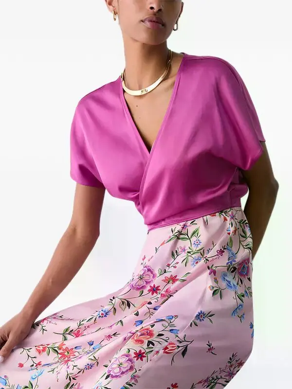 Liu Jo Satin Wrap-cut Top