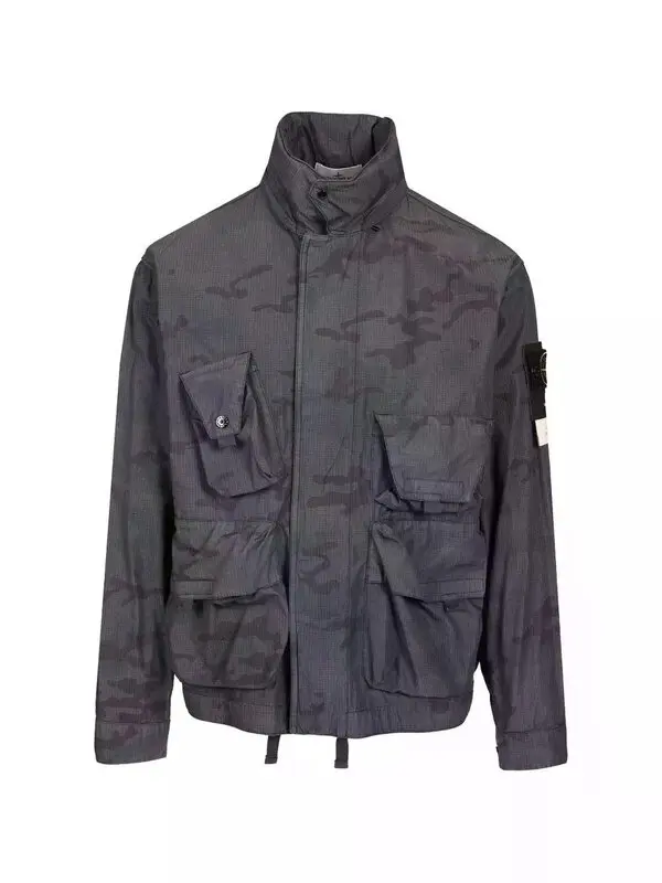 Stone Island Ripstop Camouflage Jacket - Grey