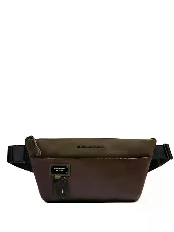 PIQUADRO Expandable Leather Belt Bag - Brown