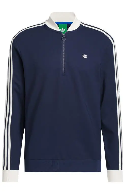 Adidas Quarter Zip Golf Sweatshirt - Night Indigo/chalk White