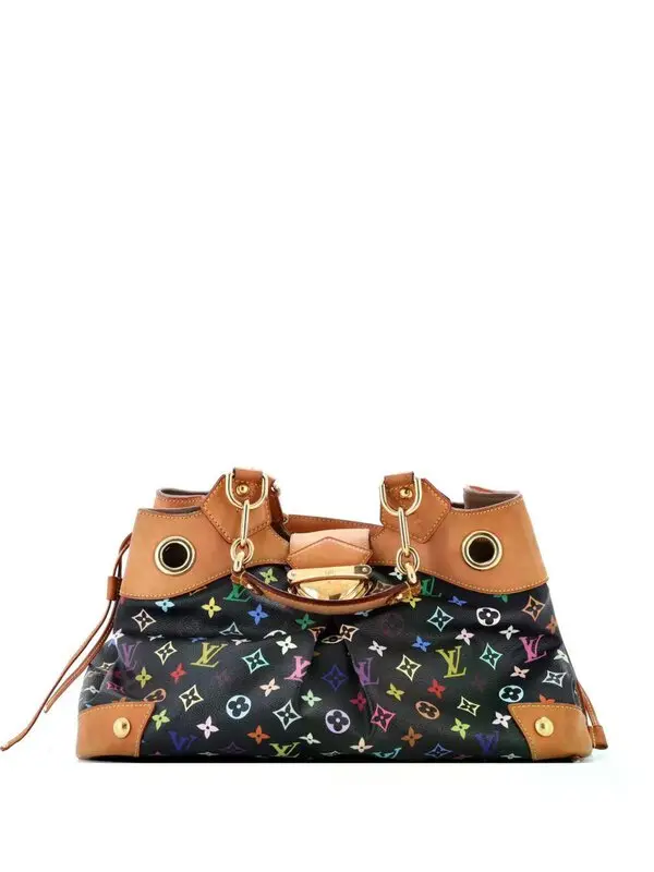 LOUIS VUITTON Ursula Handbag Monogram Multicolor Satchel - Black