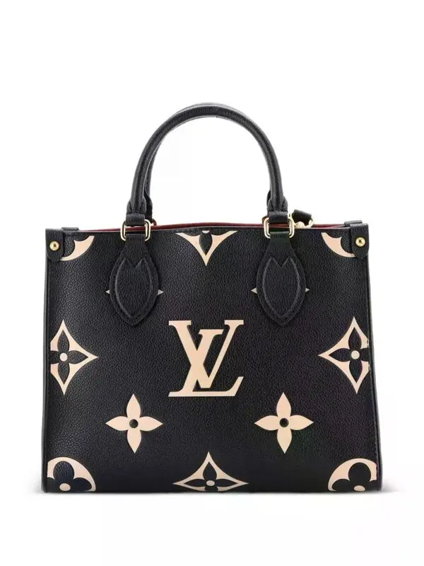 LOUIS VUITTON Onthego Bicolor Monogram Empreinte Giant Pm Tote Bag - Black