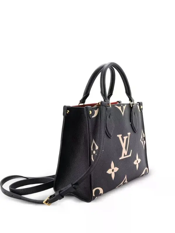 LOUIS VUITTON Onthego Bicolor Monogram Empreinte Giant Pm Tote Bag - Black