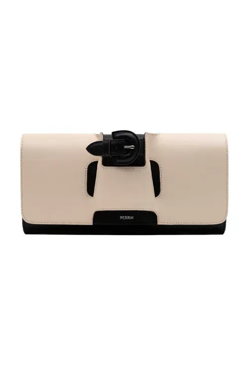 Perrin La Parisienne Clutch - Crème/black
