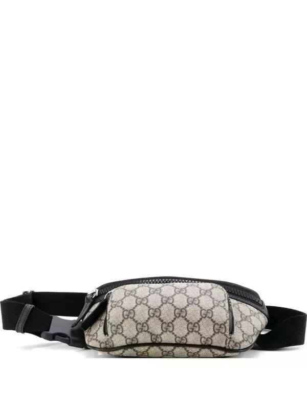 Gucci Eden Waist Bag Gg Coated Canvas Medium Belt Bag - Black