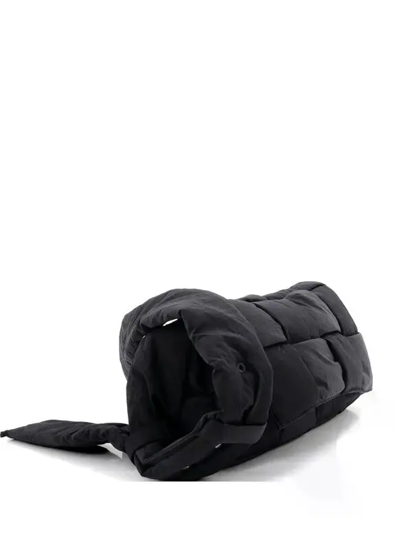 Bottega Veneta Padded Tech Cassette Intrecciato Nylon Crossbody Bag - Black