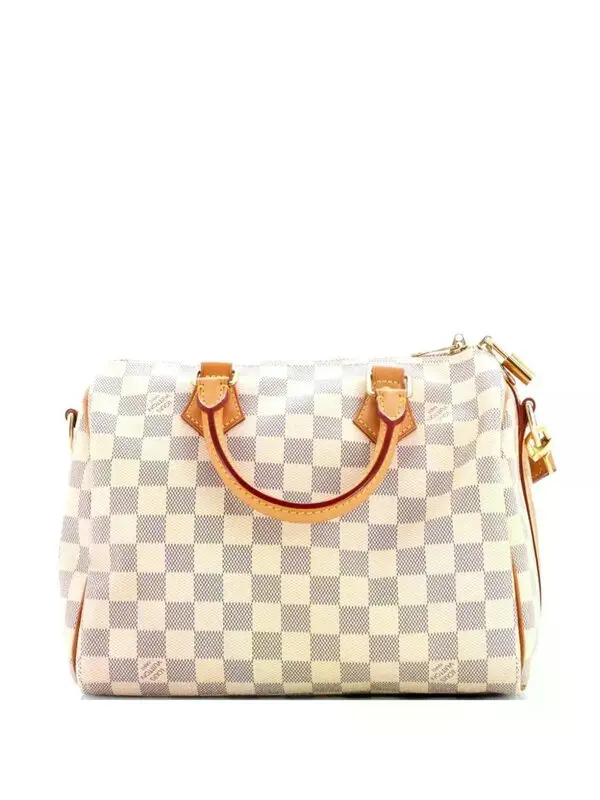 LOUIS VUITTON Speedy Bandouliere 25 Satchel - White