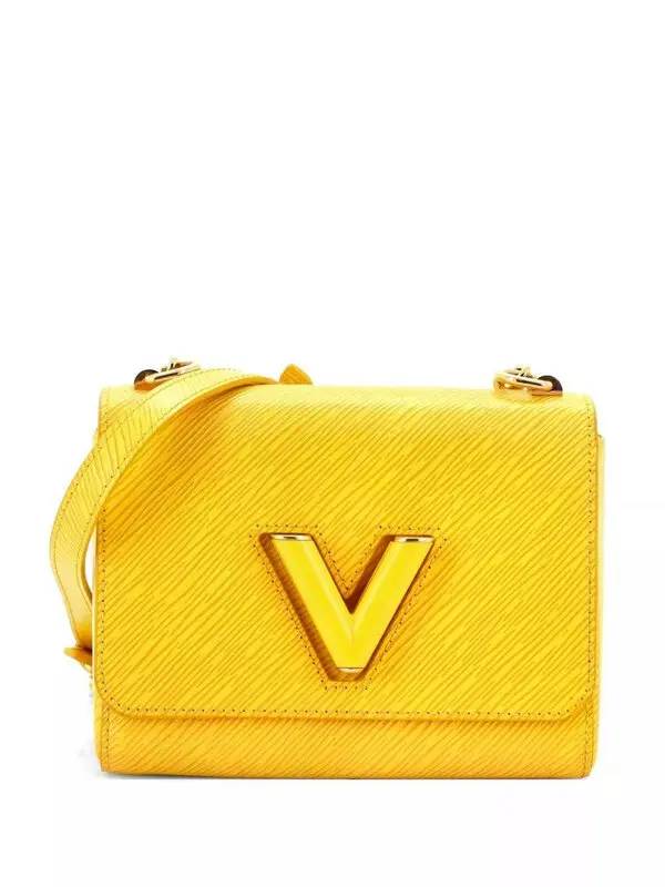 LOUIS VUITTON Braided Chain Twist Bag Epi Leather Mm Crossbody - Yellow