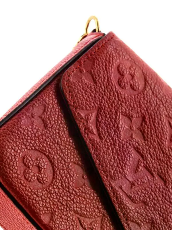 LOUIS VUITTON Felicie Pochette Monogram Empreinte Leather Crossbody Bag - Red