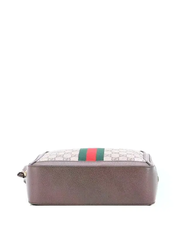 Gucci Ophidia Zip Around Camera Bag Gg Coated Canvas Small