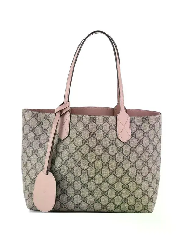 Gucci Reversible Gg Print Leather Small Tote Bag - Brown