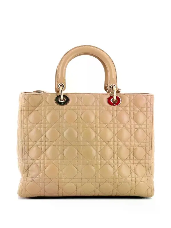 Dior Lady Large Tote Bag - Neutrals
