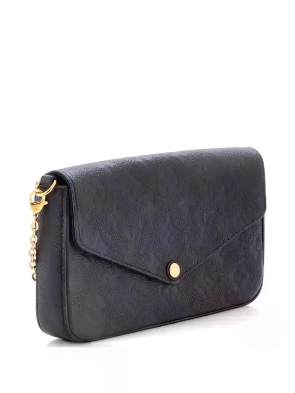 LOUIS VUITTON Felicie Pochette Monogram Empreinte Leather - Black