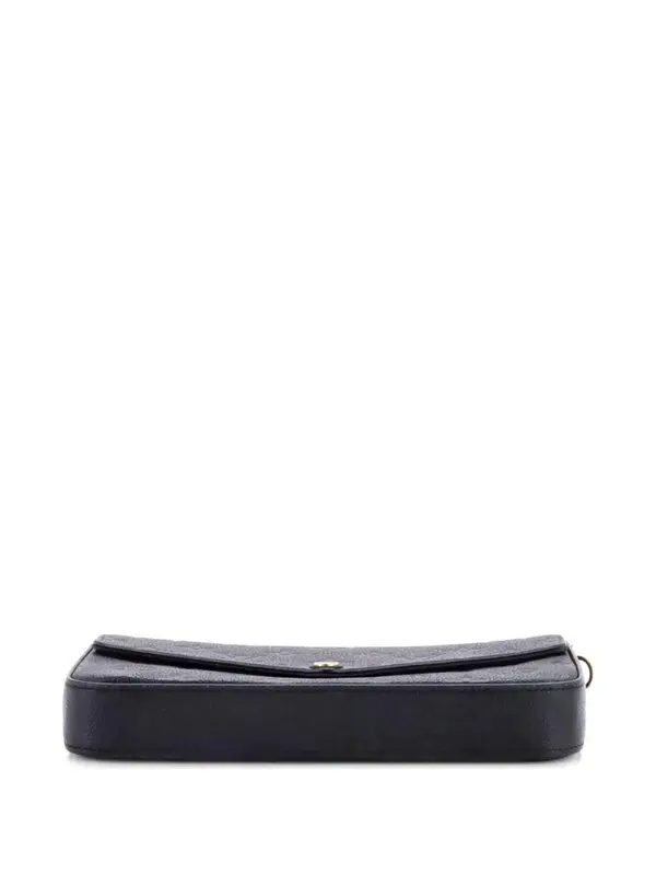 LOUIS VUITTON Felicie Pochette Monogram Empreinte Leather - Black