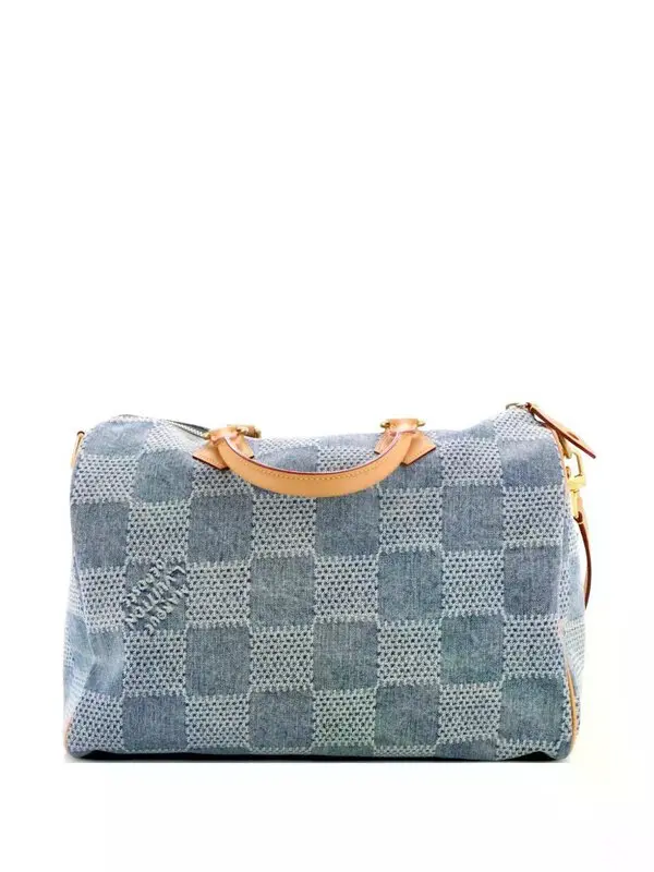 LOUIS VUITTON Speedy Bandouliere 40 Damier 3d Denim Shoulder Bag - Blue