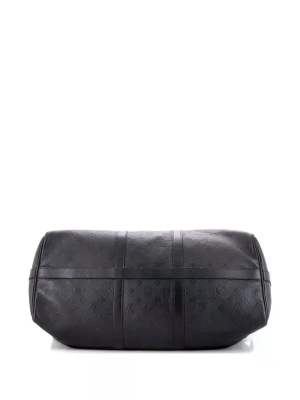 LOUIS VUITTON Keepall Bandouliere 50 Travel Bag Monogram Shadow Leather
