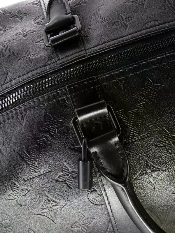 LOUIS VUITTON Keepall Bandouliere 50 Travel Bag Monogram Shadow Leather