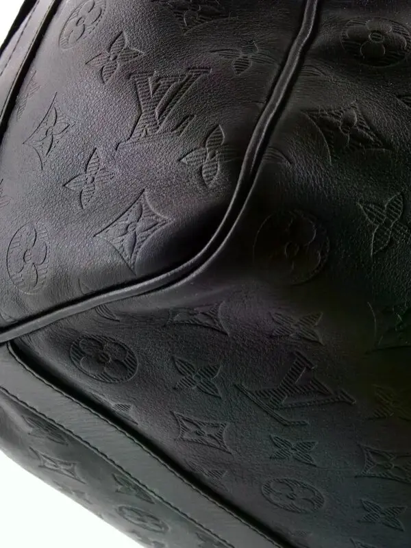 LOUIS VUITTON Keepall Bandouliere 50 Travel Bag Monogram Shadow Leather