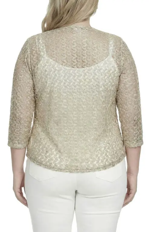 STANDARDS & PRACTICES Lace Open-front Cardigan