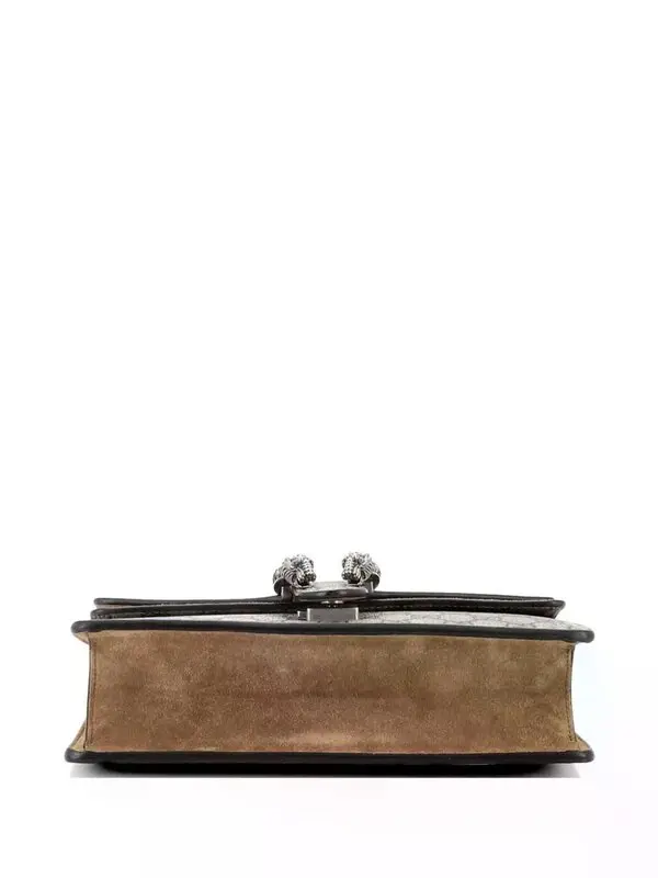 Gucci Dionysus Gg Coated Canvas Small Shoulder Bag With Crystal Embellishment - Brown