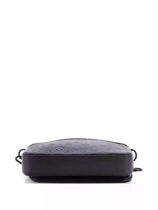 LOUIS VUITTON Trio Messenger Bag Monogram Shadow Leather - Black