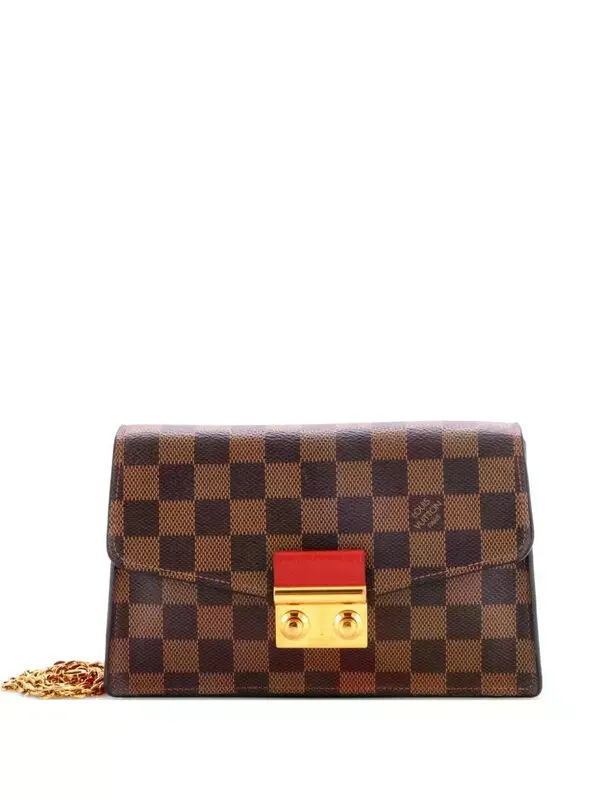 LOUIS VUITTON Croisette Chain Wallet Nm Damier - Brown