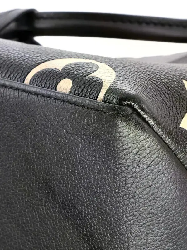 LOUIS VUITTON Petit Palais Handbag Bicolor Monogram Empreinte Giant Satchel - Black