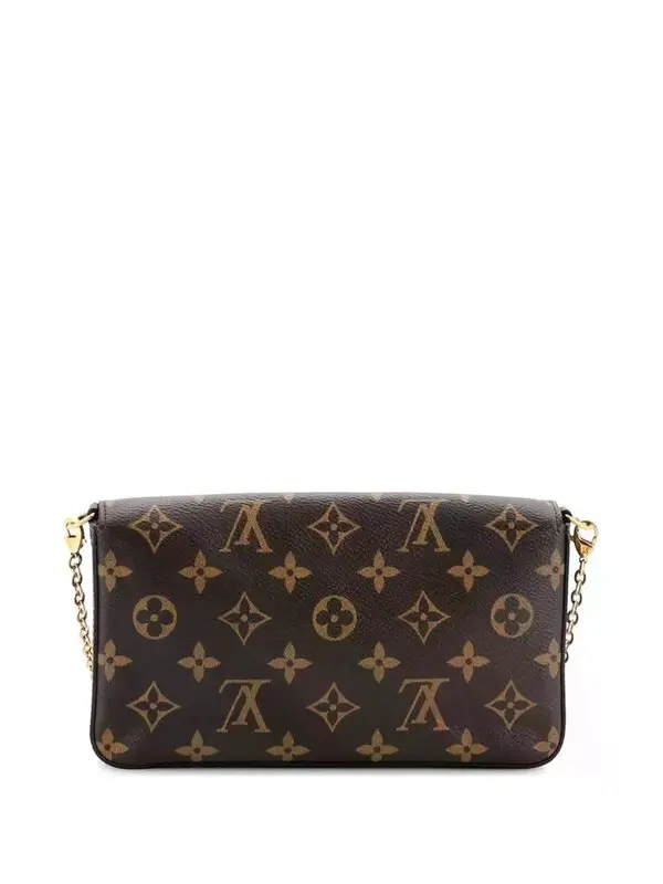 LOUIS VUITTON Felicie Pochette Monogram Canvas Crossbody Bag - Brown
