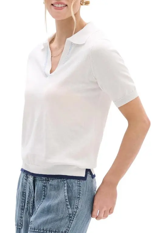 HATLEY Johnny Collar Short Sleeve Sweater