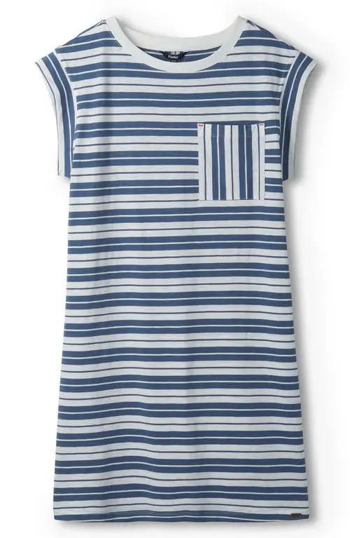 HATLEY Striped T-shirt Dress - Blue