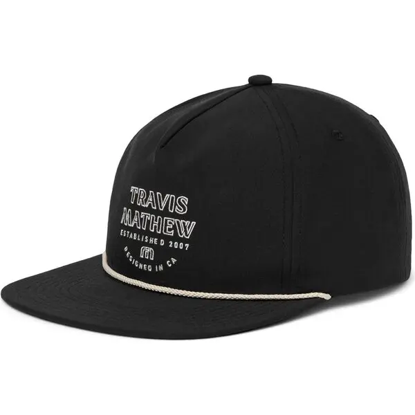 Travis Mathew Salted Shore Snapback Cap - Black